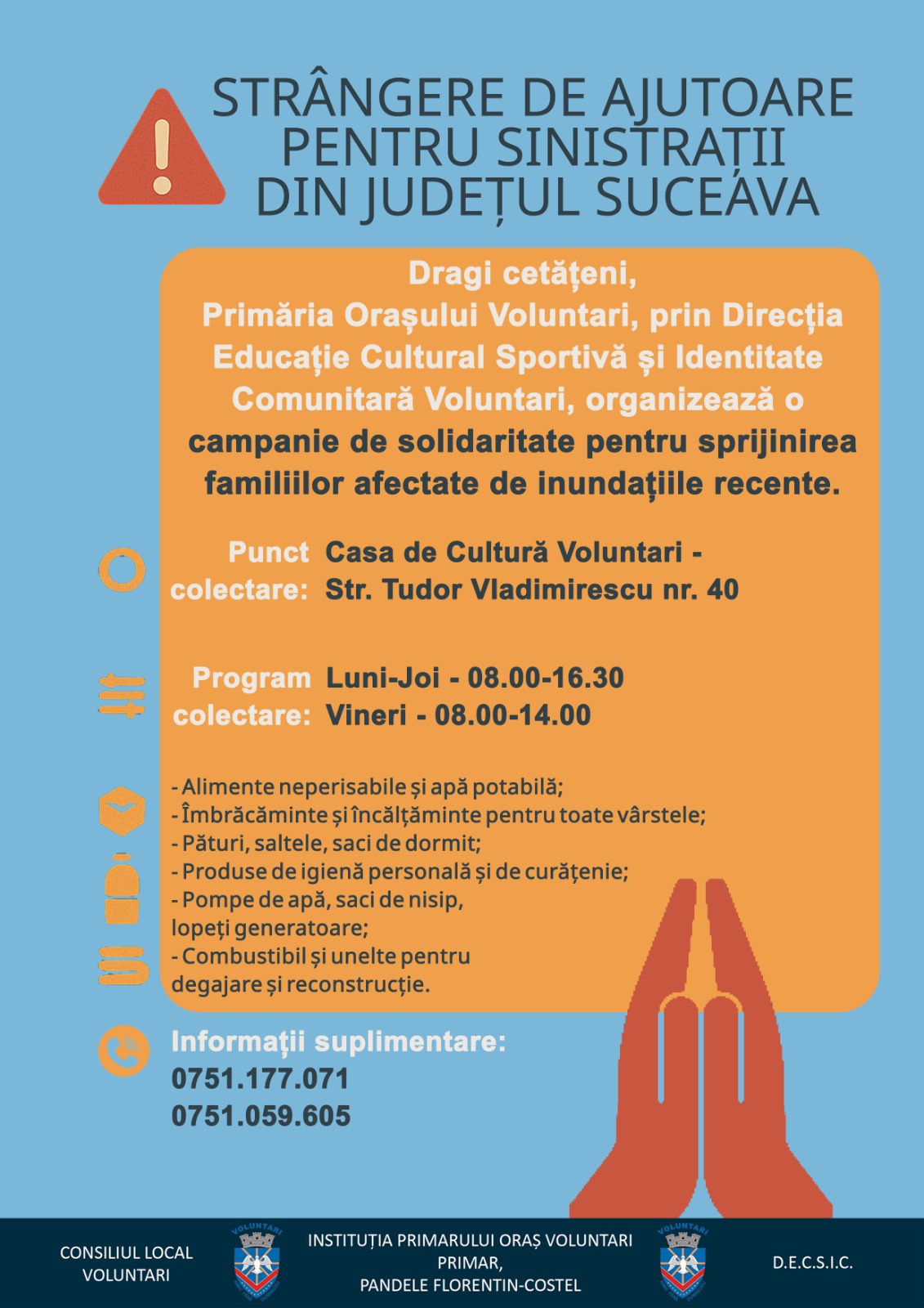 Voluntariul este solidar cu sucevenii afectați de inundații. Punct de ...