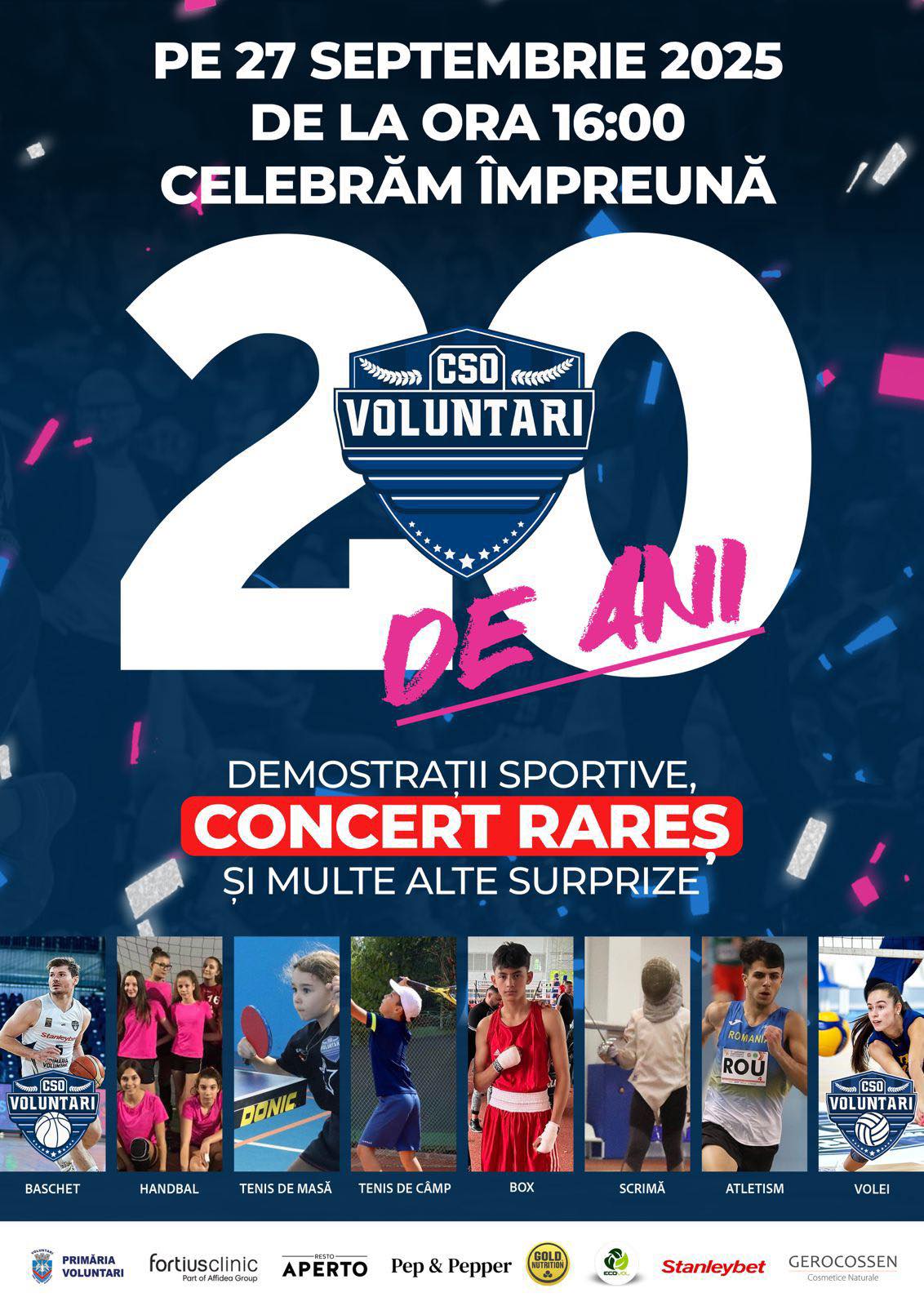 20 de ani de CSO Voluntari. Petrecere aniversară mâine, la Sala „Gabriela Szabo” - Metropola TV