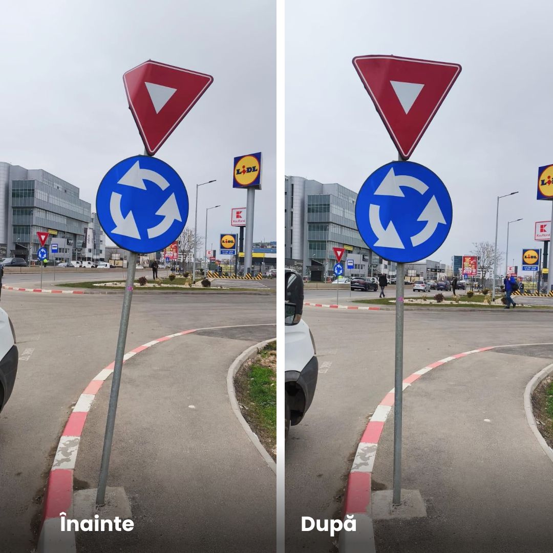 EcoVol înlocuiește indicatoarele rutiere deteriorate din Voluntari ...